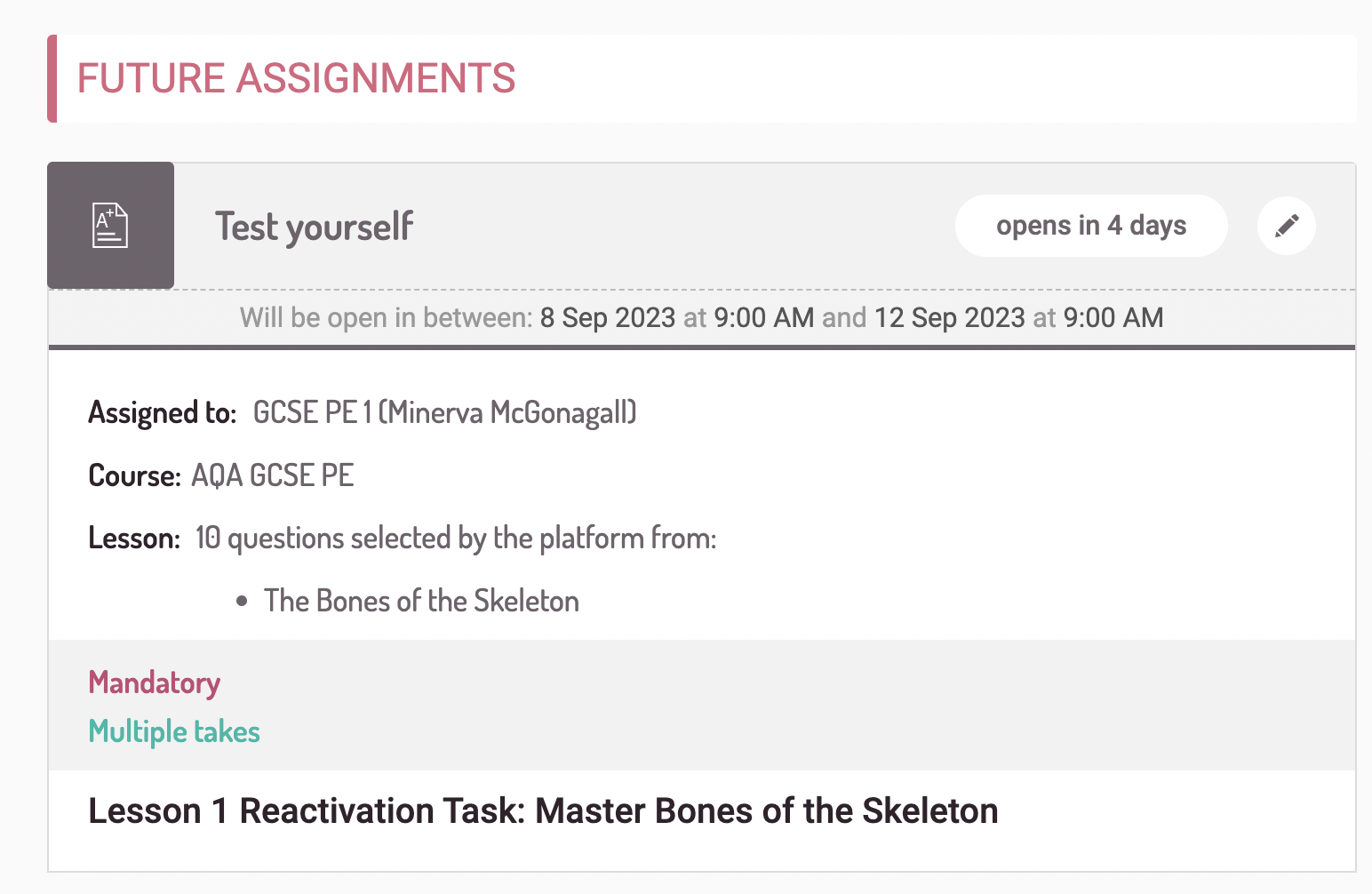PE Homework - The only Two Questions Worth Asking