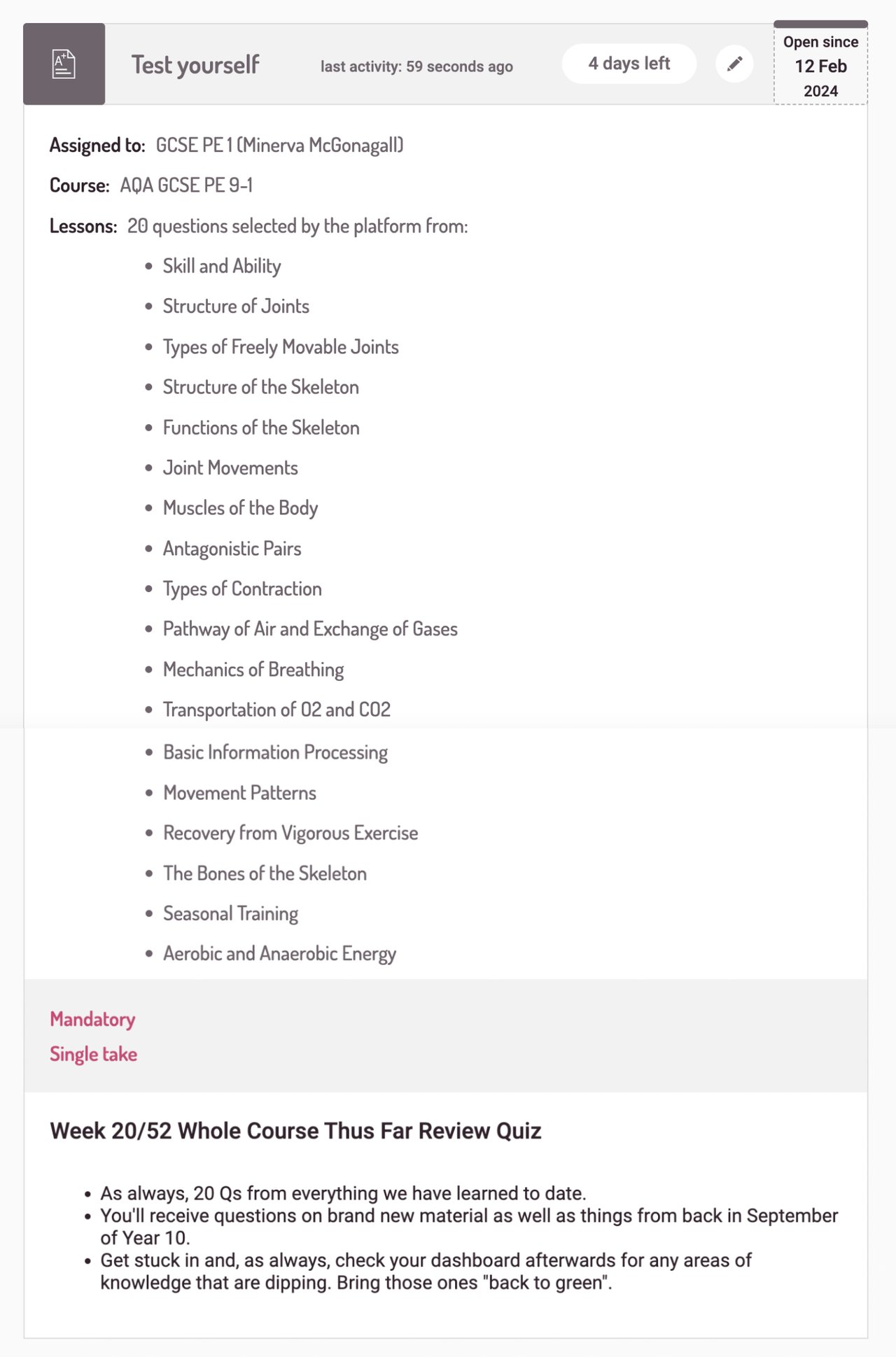 My five favourite PE assignment structures on TheEverLearner.com