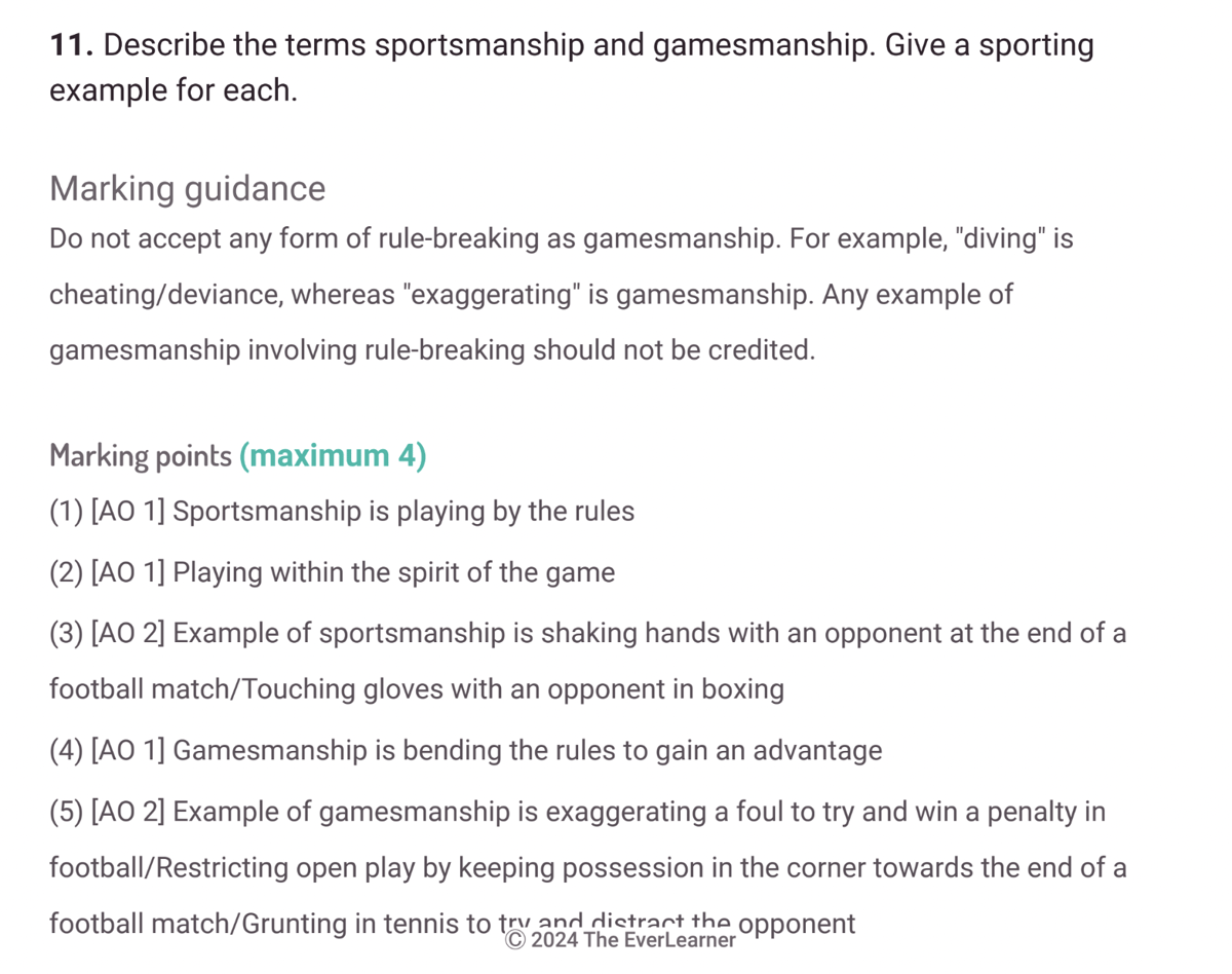 We need to talk about PE mark schemes
