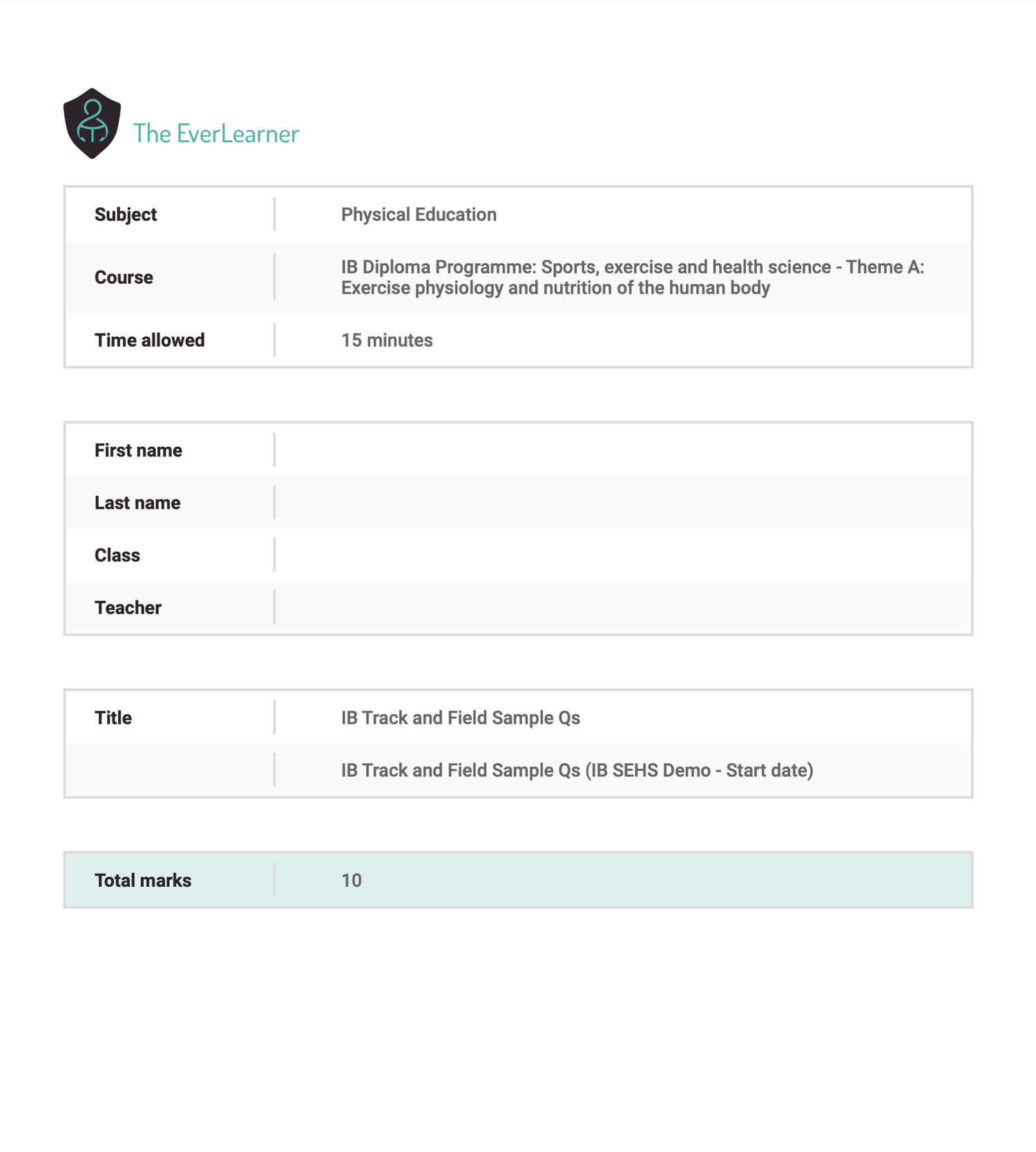 New Exam Question Resources for IB SEHS