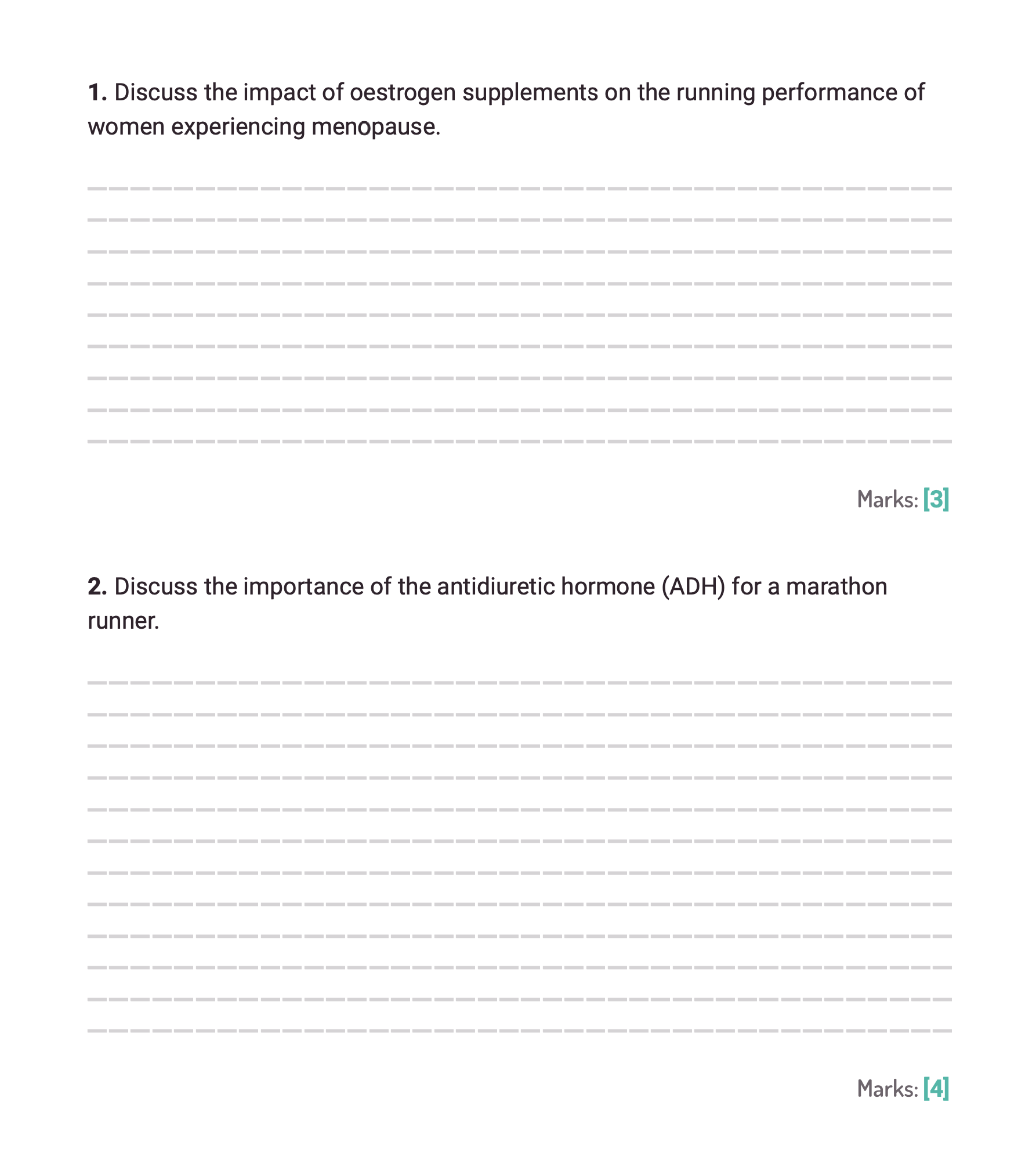 New Exam Question Resources for IB SEHS