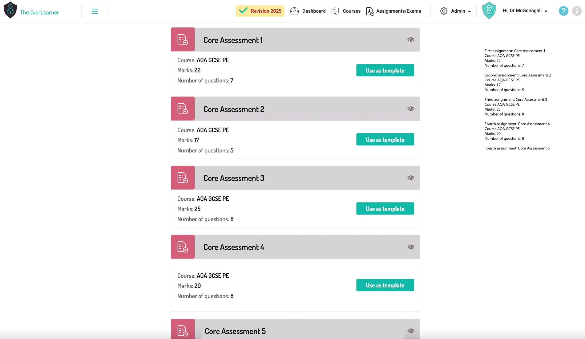New PE-learning feature on TheEverLearner.com: Centralised Assessment ...