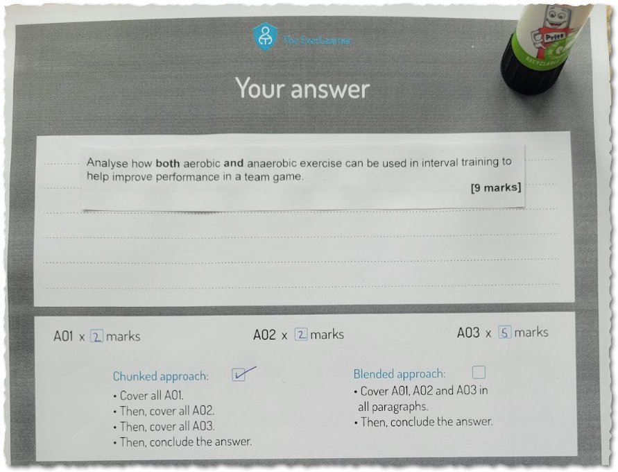 9-mark answering for AQA GCSE PE